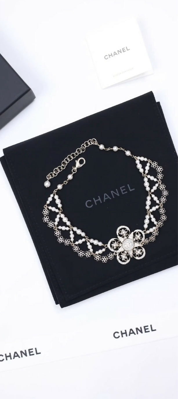 Chanel 23K Star Flower Pearl Chocker – Wararni.com