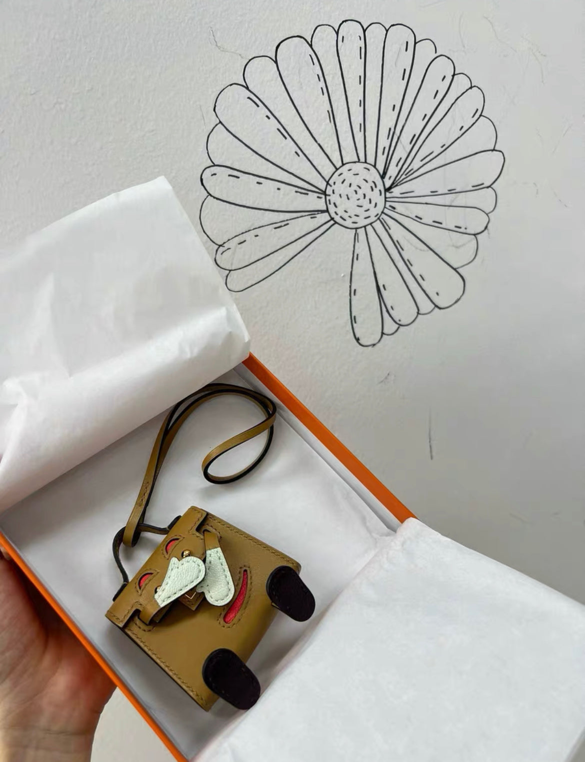Hermes Limited Edition Quelle Idole Doll Bag Charm Sable Mushroom Hava ...