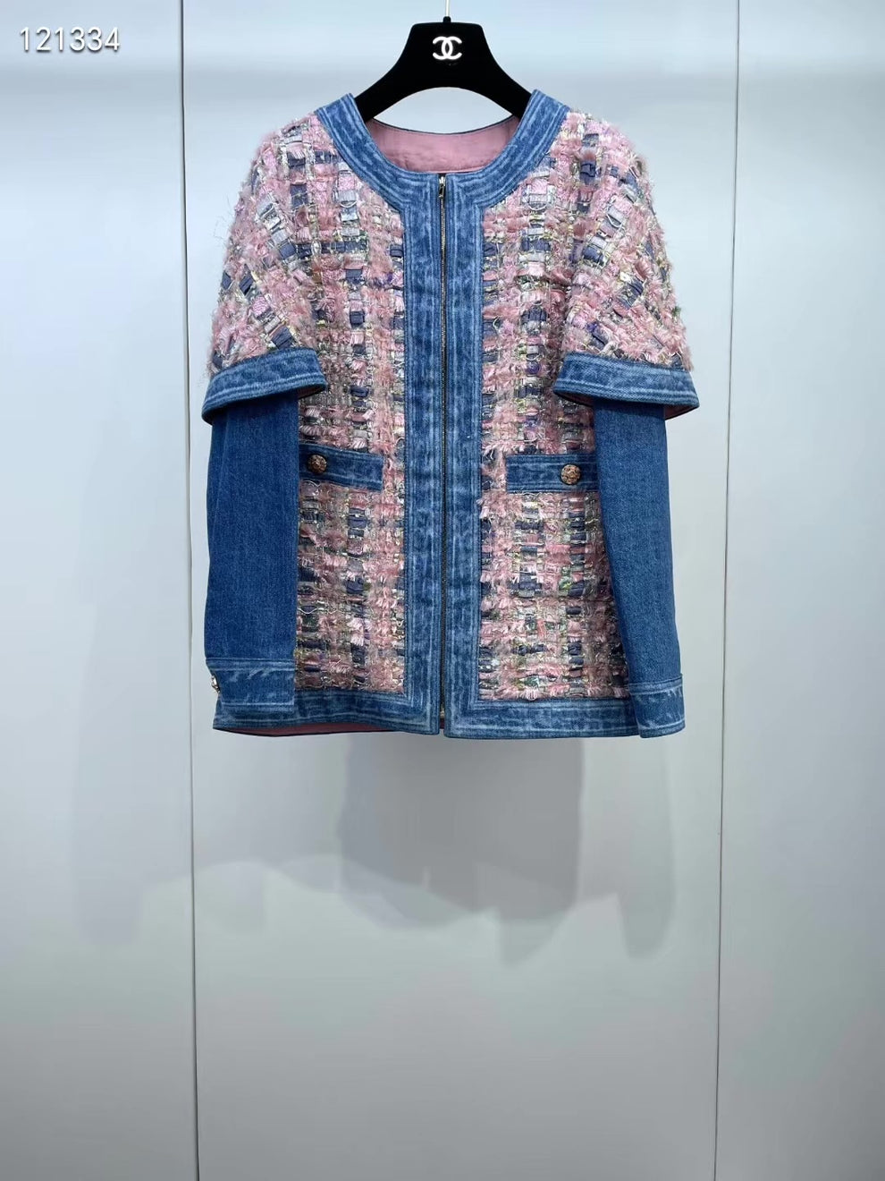 Chanel 16k Pink Tweed & Blue Denim Jacket – Wararni.com