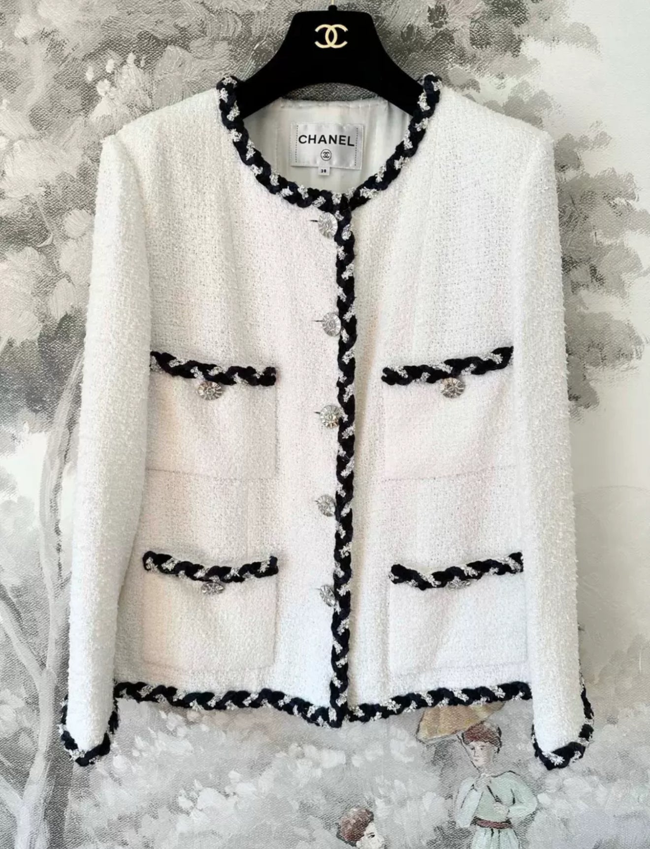 Chanel 23C white tweed jacket – Wararni.com