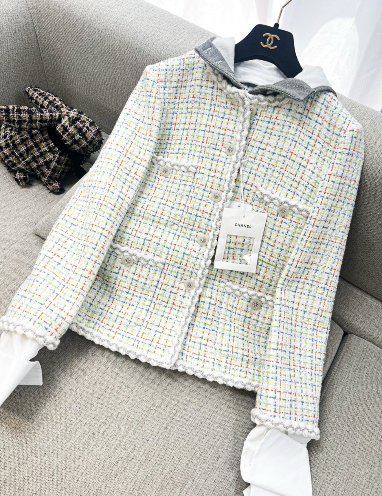Chanel 25C Multicolor Tweed hooded Jacket – Wararni.com