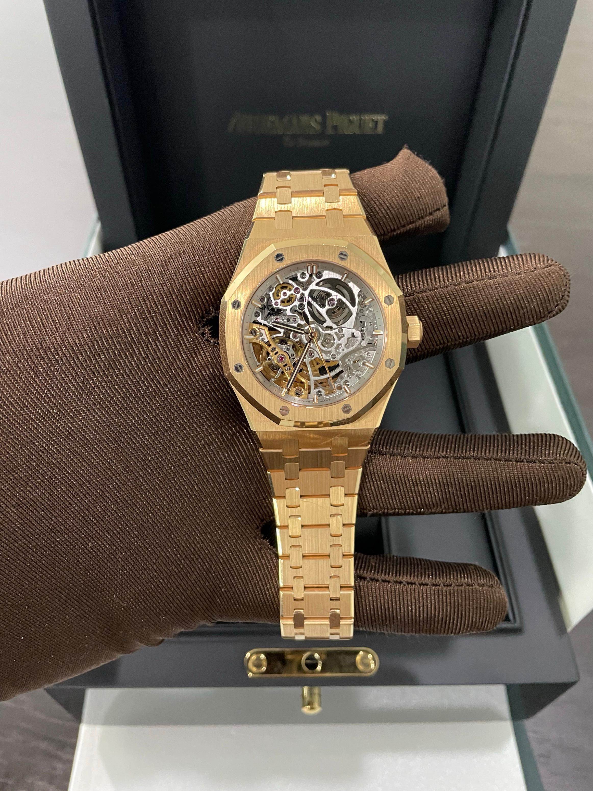 Audemars Piguet Royal Oak Rose Gold 37mm Double Balance Wheel Openwork ...