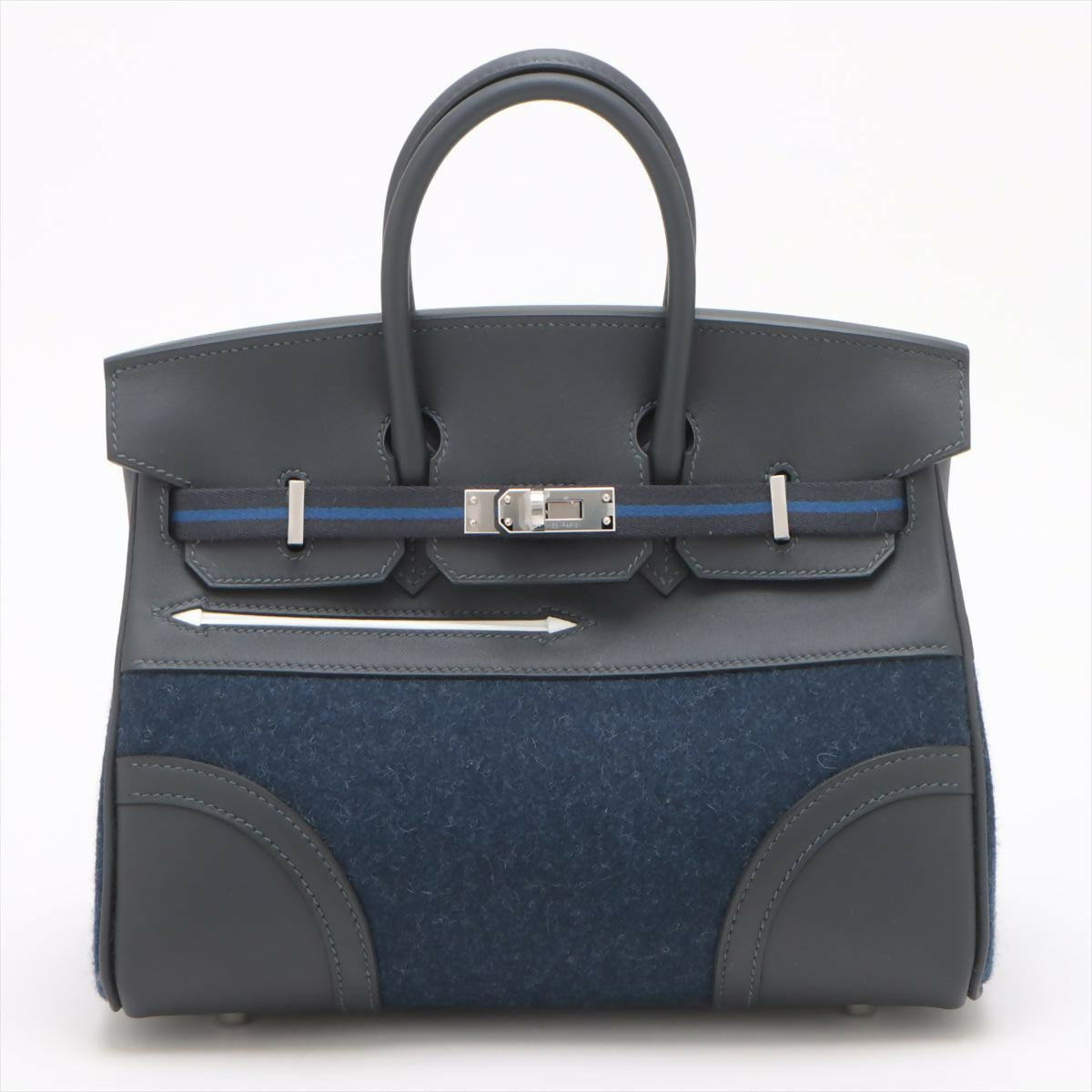 Hermès limited edition Birkin 25 Go Team Bleu Nuit Swift Leather Feutr ...