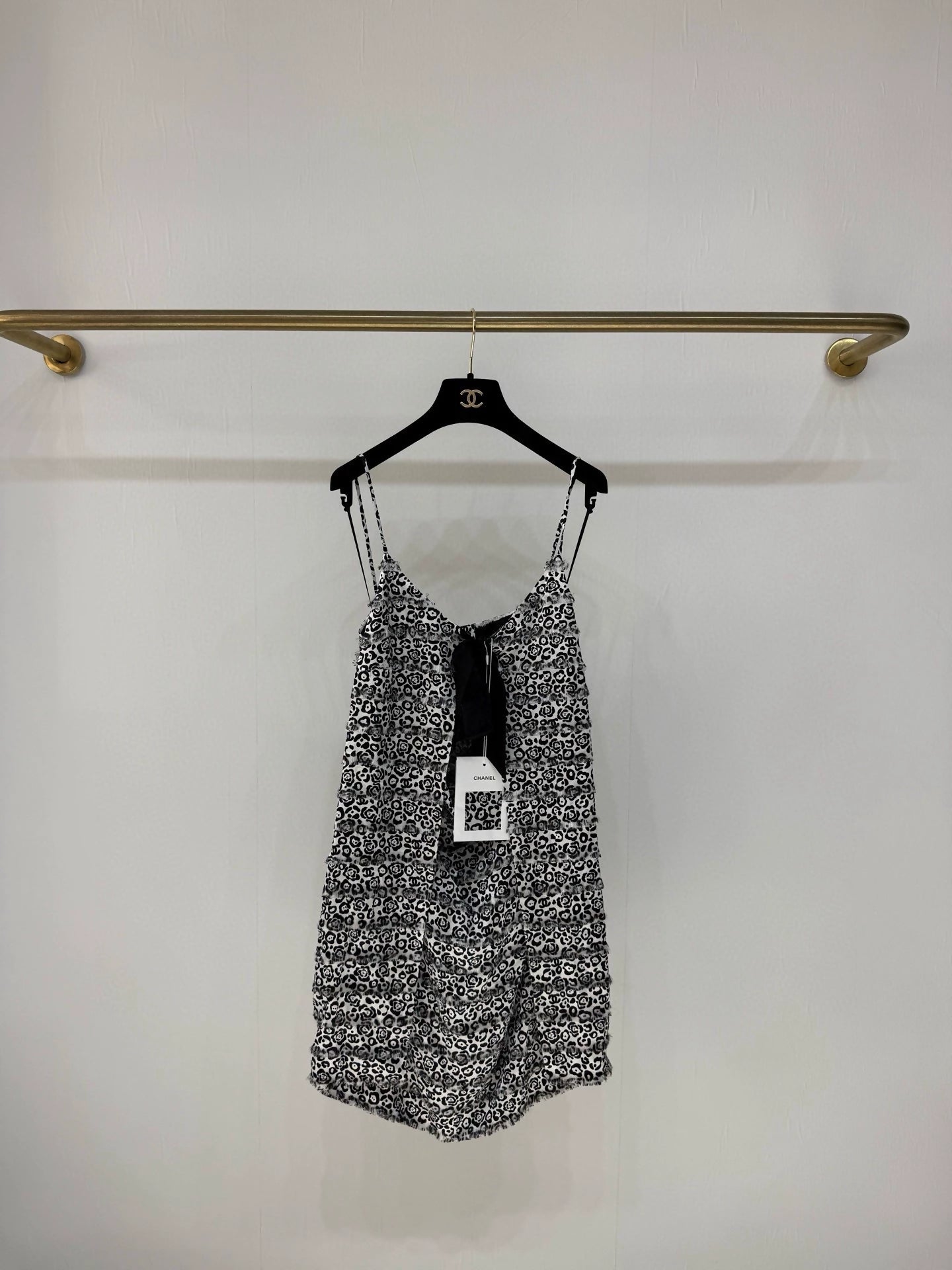 Chanel 22P dress with double C print and bow tie – Wararni.com